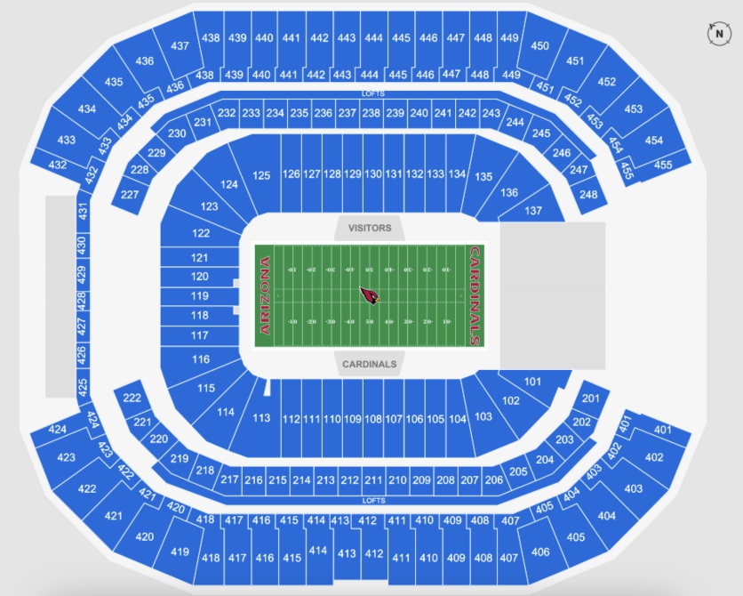 University of Phoenix Stadium Seating Chart - SeatingChartNetwork.com