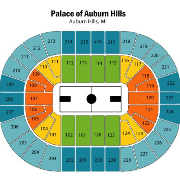 The palace of auburn hills seating chart - SeatingChartNetwork.com
